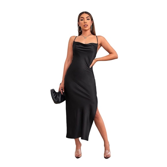 Dresses | Criss Cross Backless Side Split Maxi Dress | Poshmark